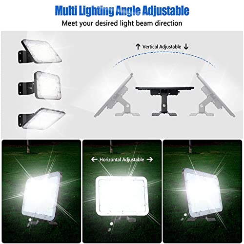 DragonLight 150W LED Flood Light, 18000lm Super Bright Security Lights, IP65 Waterproof Outdoor FloodLight, 5000K Daylight White Floodlight for Yard, Garden, Playground, Basketball Court[2Pack]