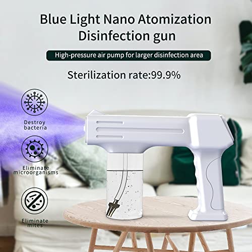 Disinfection Nano Steam Gun,Nano Spray Fogger,machine cordless disinfectant sprayer fogger,Portable Handheld Atomizer Steam Gun Sprayer for Home Office Car School Garden Gift (White)