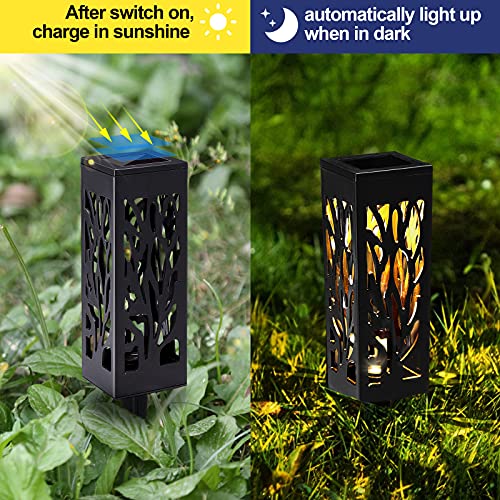 Solar Lights Outdoor,6 Pack Solar Pathway Lights Outdoor-Waterproof,LED Landscape Lighting Solar Powered Outdoor Lights Solar Garden Lights for Pathway Walkway Patio Yard & Lawn Warm White