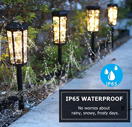 ZOVOTA 2 Pack 50 LEDs Outdoor Solar Pathway Lights, IP65 Waterproof 3-in-1 Solar Landscape Lights Hanging Lantern Table Lantern, LED Decorative Lights for Yard, Patio, Garden, Lawn and Tabletop