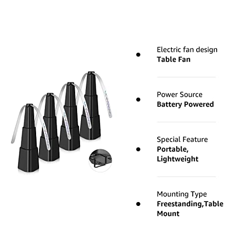 Fly Fans for Tables, Fly Repellent Outdoor Indoor Keep Flies Away, Table Top Fly Fan Fly Spinner with Holographic Blades for Picnic Patio Home, 4 Pack