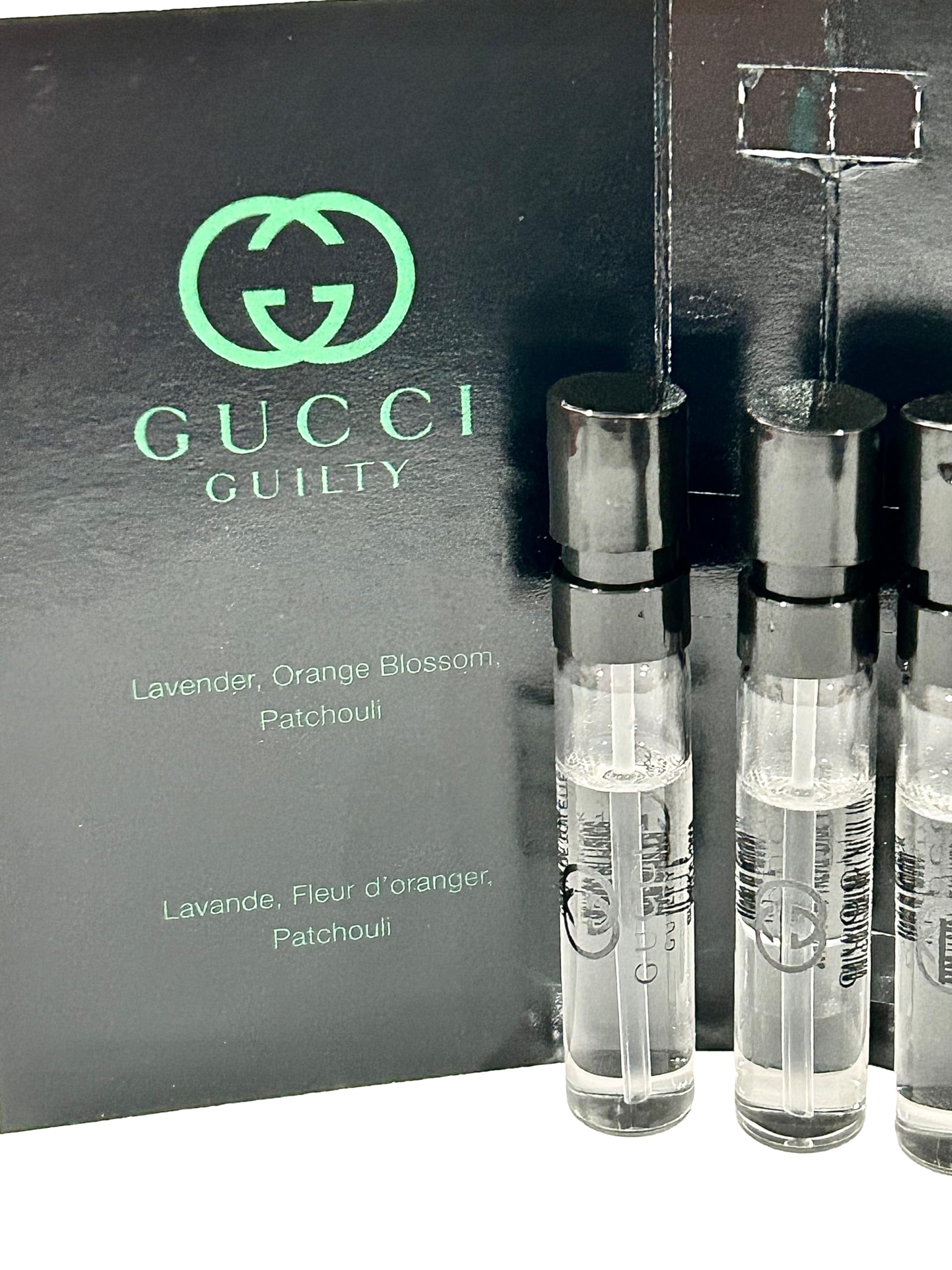 Gucci Guilty Black Sample Perfume Men EDT Spray Pour Homme MINI SMALL Travel Size 1.5 ML / 0.05 (3676) - set of 3