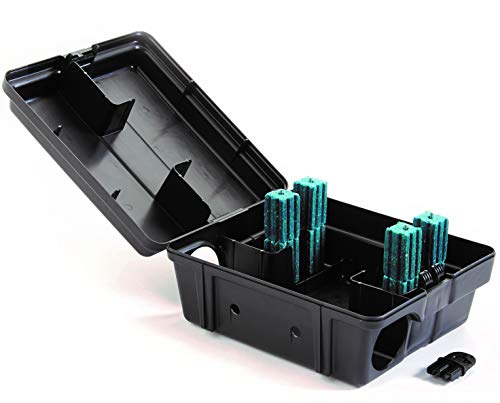 Outpost Rat Bait Station | Single Rat Bait Station Targets Small Mice Up to Large Rats | Position Horizontal or Vertical | Made in USA