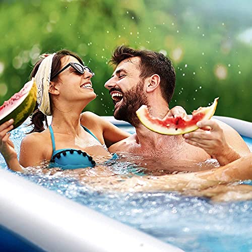 Inflatable Rectangle Pool Cover 103 in x 69 in (262 cm x 175 cm) Rectangular Pool Cover Dustproof Square for Garden Outdoor Paddling Family Rectangle Pools Protector