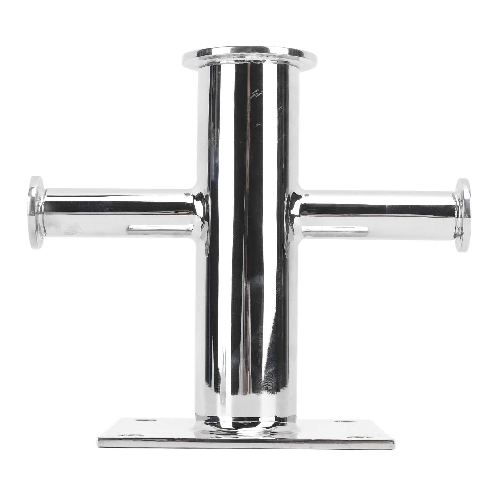 Marine Bollard, Mooring Cleat Bollard135mm Single Cross Bollard Heavy Duty Marine Grade 316 Stainless Steel for Yacht Fishing Boat