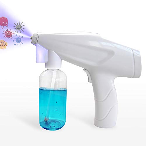 Froluya Portable Spray Machine,Handheld Portable Fogger Machine Rechargeable Nano Steam Atomizer 200ml/12oz,Electric Sprayer Nozzle Adjustable Fogger for Home Office School Store or Garden