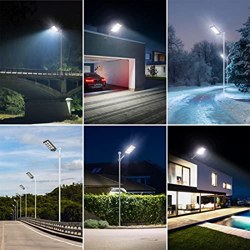 INSDEA 1000W Led Solar Street Light Outdoor, 80000LM IP65 Waterproof Solar Security Flood Lights Motion Sensor with Remote Control, Dusk to Dawn Solar LED Light Lamp for Garden Yard Parking Lot
