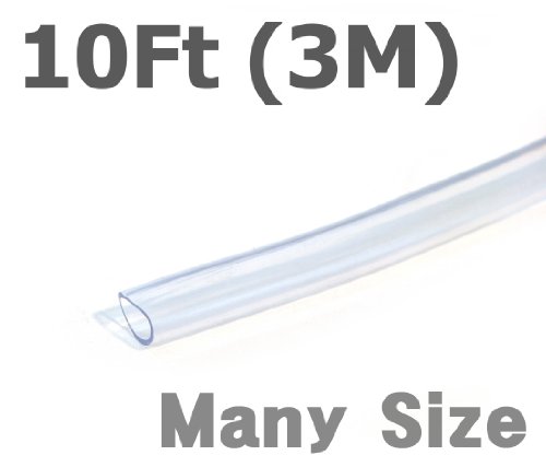 Inner 1/2" Outer 5/8" 10 Ft 3 Metre PVC Clear Tubing Flexible Air Food Water Delivery Feeding Hose Garden Pond Aquarium
