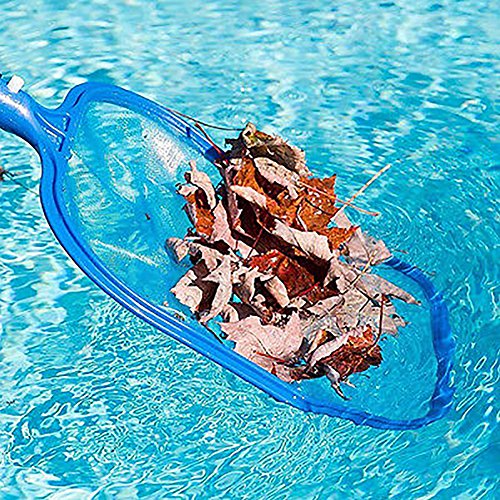 Swimming Pool Cleaner Supplies, Pool Pond Flat Leaf Rake Net Pool Leaf Skimmer Heavy Duty Swimming Pool Cleaning Leaf Skimmer Net for Cleaning Swimming Pool Garden Pond Hot Tub Spa Blue