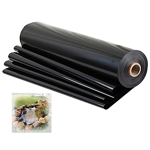 Warooma Pond Liner Black Garden Pond Liner PVC, Pond Liner Garden Pool Membrane, for Garden Pond Strength, UV-Resistant, Tear-Proof Environmentally Friendly