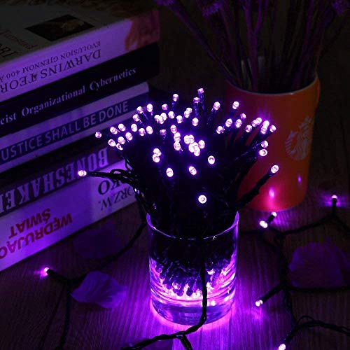 Jnaurb Solar String Lights Outdoor, 2 Pack 72ft 200 LED Solar Fairy Lights Outdoor, Waterproof 8 Modes Solar Powered Outdoor String Lights for Christmas, Garden, Yard, Party, Patio, Wedding(Purple)