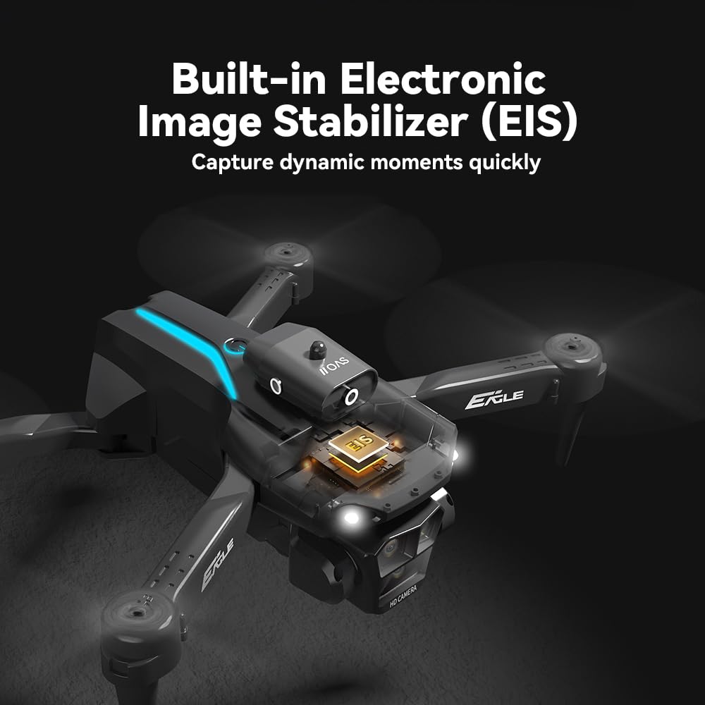 HYTOBP Drones with Camera for Adults 4K, M° Drone with 90° Adjustable Lens, 3 Batteries, One Button Take Off/Landing, 4K Drone with Camera for Beginners Adults