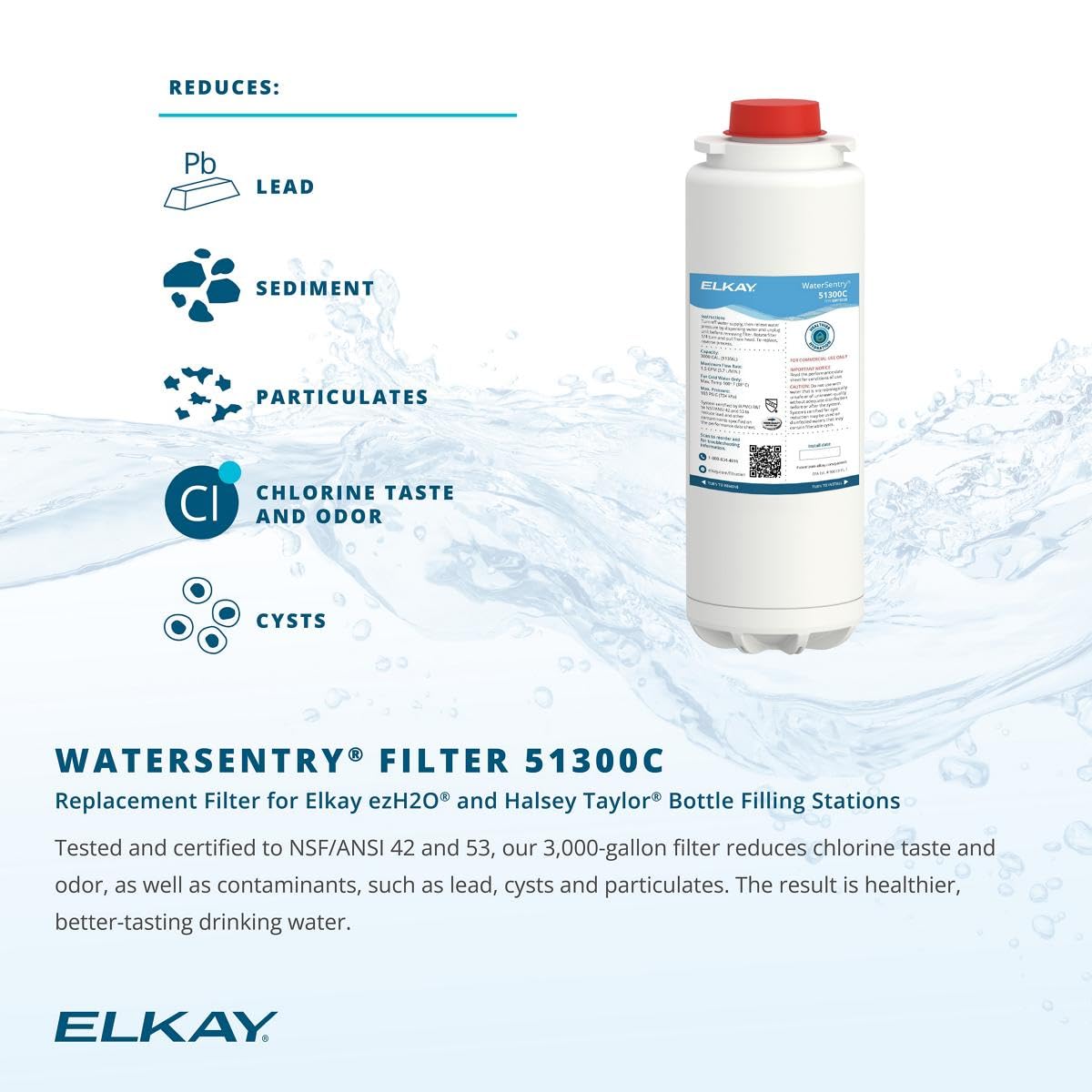 Elkay LZS8WSLK EZH2O Bottle Filling Station with Single ADA Cooler, Filtered, 8 GPH, Light Gray, Commercial