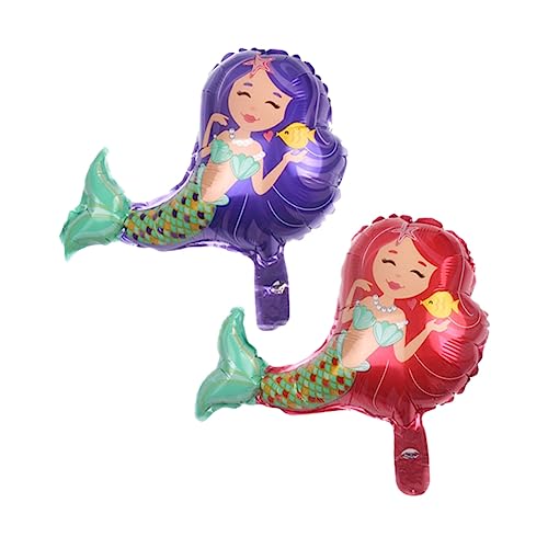 JOINPAYA Aluminum Foil Balloons 2pcs birthday balloon party decoration latex balloon mermaid balloon Baby mini decorate Deflatable Balloons