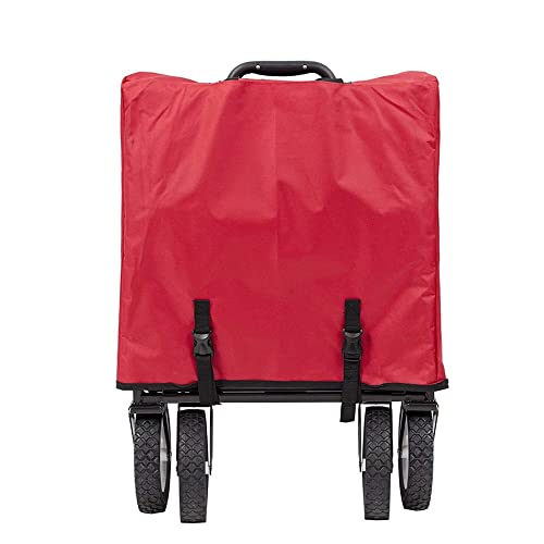 MXIAOXIA Collapsible Folding Garden Outdoor Park Utility Wagon Picnic Camping Cart with Replaceable Cover (Standard Size 8" Wheels) (Color : White-Dinosaur Doodle4)