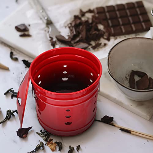 Metal Garden Incinerator Fire Bin: Enamel Burn Bin Stainless Steel Incinerator Burn Barrel Incinerator Cage Ash Bucket Fire Pit Wood Burning Pit for Outdoor Patio Backyard