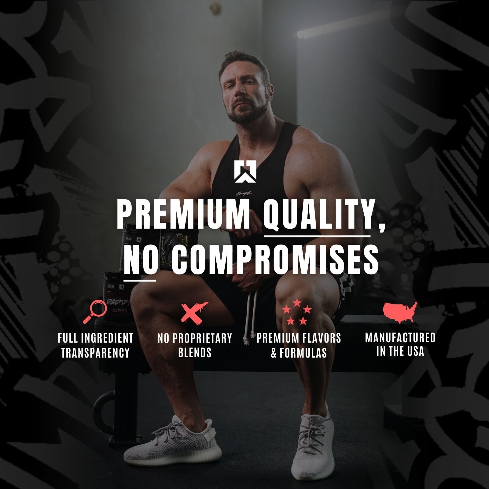RYSE Signature Series Pump Daddy V2 | Official Noel Deyzel Non Stim Pre Workout | with Citrulline, Beta Alanine, Creatine | 40 Servings (Freedom Rocks)
