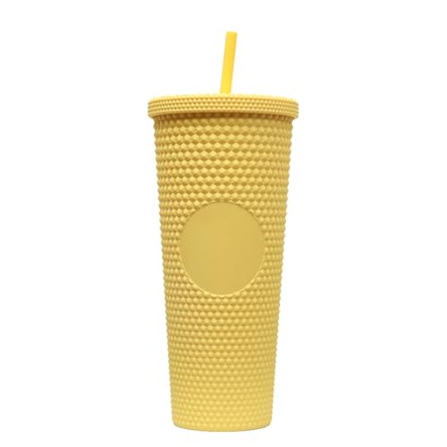 mycupiof Drinking Cup,710ml Water Bottle with Straw Wide Mouth Coffee Mug Cup Travel Tumbler for Home Drinking Water Bottle