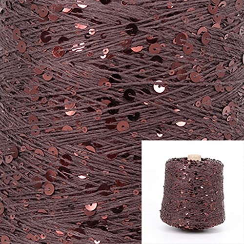 SYLALE 50G Acrylic Handmade Knitting Yarn Cotton Wool Crochet Yarn 3mm + 6mm Sequin Thread DIY Yarn for Crocheting (Color : Blue)