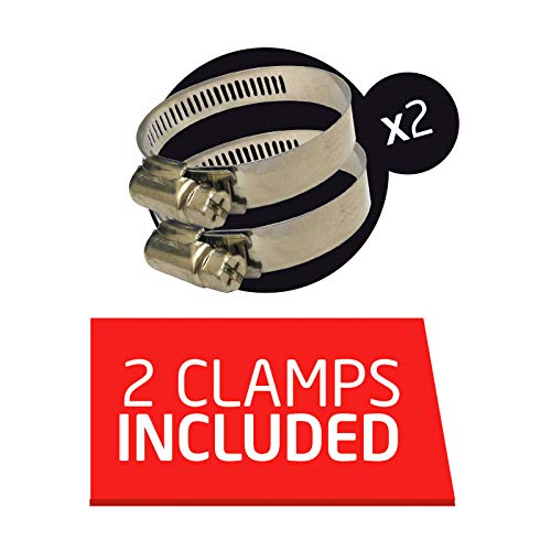Schraiberpump 1-Inch by 100-Feet- General Purpose Reinforced PVC Lay-Flat Discharge and Backwash Hose - Heavy Duty (4 Bar) 2 CLAMPS INCLUDED