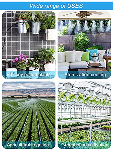 Kalolary 150PCS Drip Irrigation Kit Accessories Plant Watering System Adjustable Micro Flow Drip Irrigation Dripper DIY Automatic Irrigation Set for Gardens, Lawns, Greenhouses