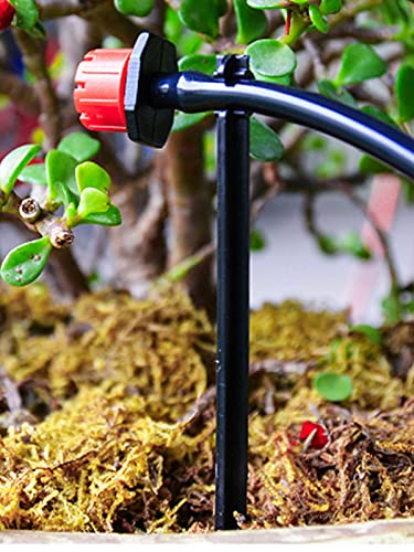 Kalolary 150PCS Drip Irrigation Kit Accessories Plant Watering System Adjustable Micro Flow Drip Irrigation Dripper DIY Automatic Irrigation Set for Gardens, Lawns, Greenhouses