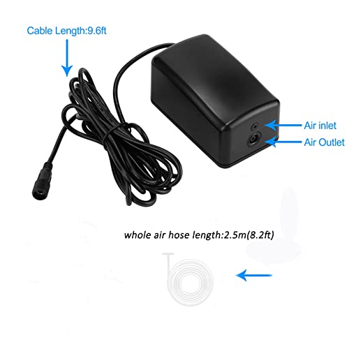 Solar Air Pump,2.5W Solar Oxygen Air Fountain Pump with Air Bubble Stones , 3 Modes Solar Powered Air Pump Kit for Garden Fish Tank Pool Fishing Pond