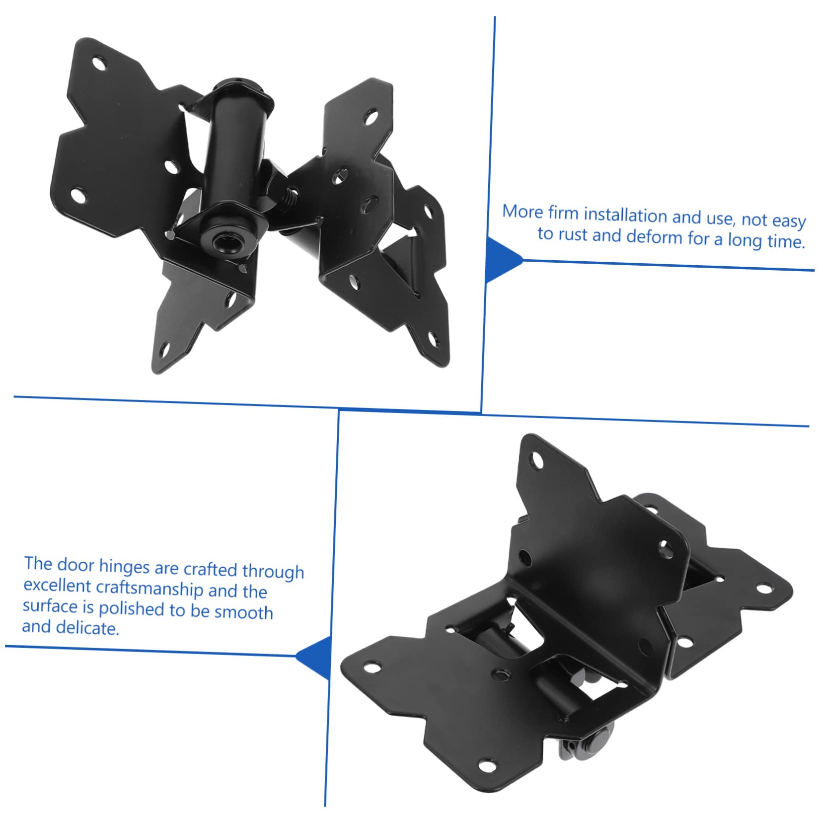 2pcs Fence Hinge Heavy Duty Leash Gate Hinges for Wooden Fences Heavy Duty Stainless Steel Hinges Door Hinges Barn Hinges Metal Hinges Self Closing Gate Hinges Hinges Bolt