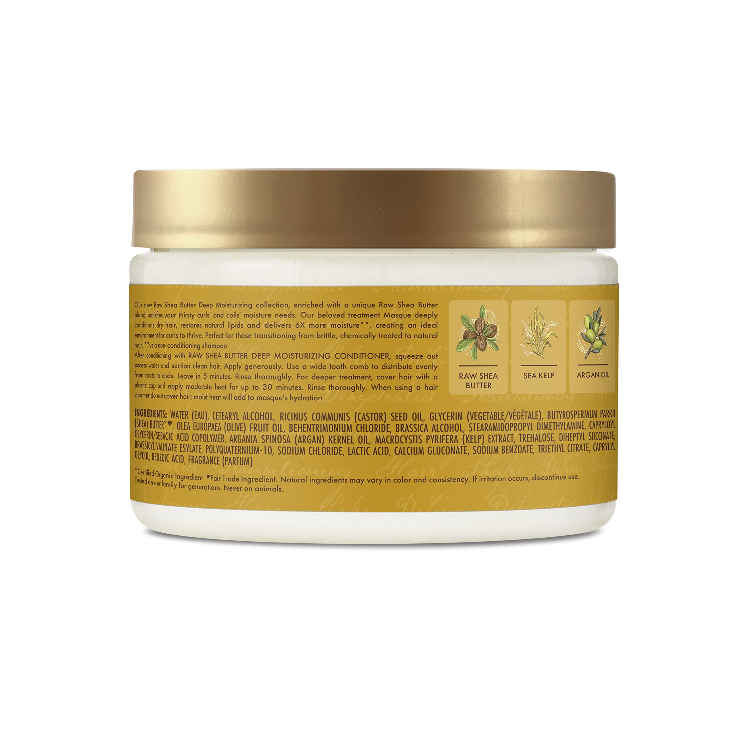 SheaMoisture Raw Shea Butter Deep Treatment Masque Hair Treatment, 12 Ounce
