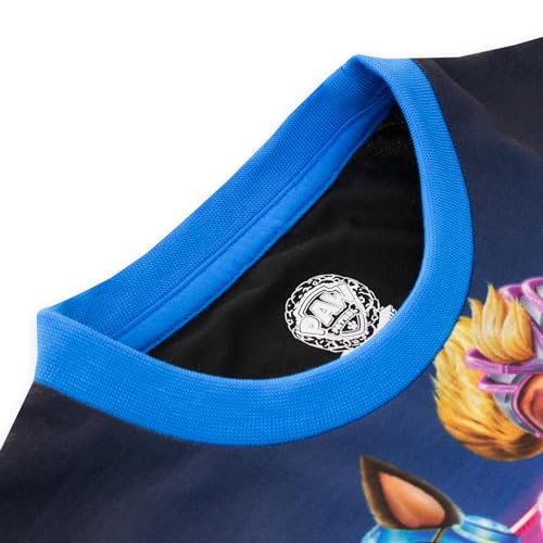 Paw Patrol Pajamas | The Mighty Movie Pajamas For Boys | Marshall Chase And Skye PJs For Kids | Blue | 8