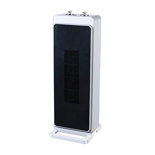 Outdoor Garden Heater Fan heater portable ceramic tower fan heater electric warmer air hot Patio Heater (Color : White machanical)