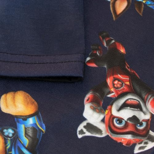 Paw Patrol Pajamas | The Mighty Movie Pajamas For Boys | Marshall Chase And Skye PJs For Kids | Blue | 8
