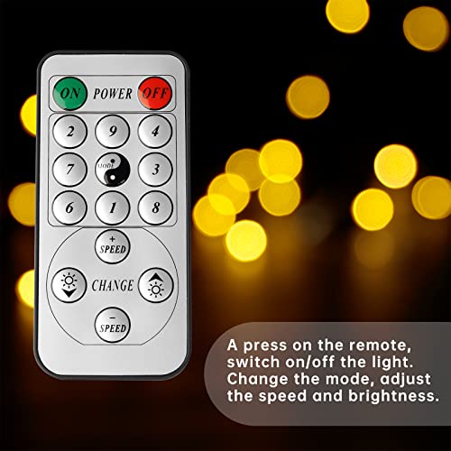 koopower 2X 50 LED Orange Battery Operated Fairy Lights with Remote Control 16ft Christmas Lights for Tree, Thanksgiving, Garden, Wedding, Bedroom Outdoor Decoration