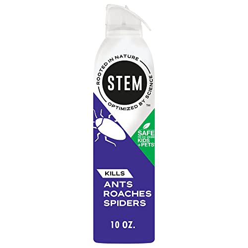 STEM Kills Ants, Roaches and Spiders: Plant-Based Active Ingredient Bug Spray, Botanical Insecticide for Indoor and Outdoor use; 10 oz