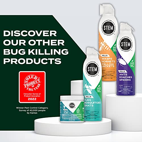 STEM Kills Ants, Roaches and Spiders: Plant-Based Active Ingredient Bug Spray, Botanical Insecticide for Indoor and Outdoor use; 10 oz
