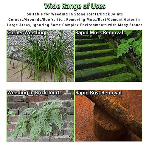 CZS 8 Inches Steel Wire Wheel Brush Weed Trimmer Head, Weed Brush Blade for Cutting Grass, Rust Removal, Deburring (2 Pack Different Adapter Kit Included)