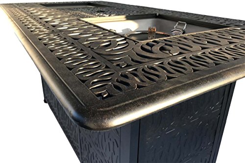 Bar Height fire Pit Dining Set 9 Piece cast Aluminum Patio Furniture Sunbrella Cushions