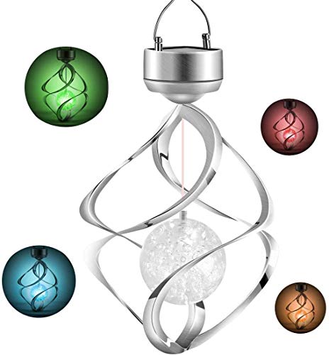 Solar Lights Outdoor Yard Decorations Wind Chimes Lights LED Colour Changing Hanging Light for Design Decoration for Garden, Patio, Balcony,Lawn, Gift