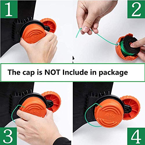 SF-080 Replacement Spool,GH3000 Trimmer Spools, Auto Feed Replacement Spools,20-Foot, 0.08-Inch, Auto Feed,Compatible with Black and Decker Weed Eater LST540 LST540B SF-080-BKP String Trimmer- 7 Pack