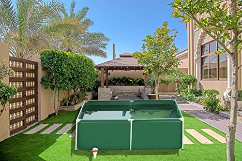 LZMZMQ Backyard Garden Outdoor Frame Wimming Pool/Adults Kids Toddler Mini Framed Pools, 0.5m/ 1m/ 1.5m/ 2m/ 2.5m/ 3m Above Ground Metal Swimming Pools, Steel Frame (Size : 1x1x0.9m(4.9x3.2x2.9ft))