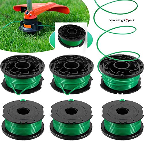 SF-080 Replacement Spool,GH3000 Trimmer Spools, Auto Feed Replacement Spools,20-Foot, 0.08-Inch, Auto Feed,Compatible with Black and Decker Weed Eater LST540 LST540B SF-080-BKP String Trimmer- 7 Pack