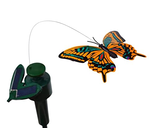 3 PCS Fluttering Solar Butterfly - Solar Garden Decor Flying Butterflies, Butterfly Ornaments - Solar Yard Decor, Solar Powered Garden Ornaments Decorative Butterflies for Gardens and Walkways