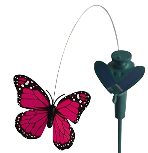 3 PCS Fluttering Solar Butterfly - Solar Garden Decor Flying Butterflies, Butterfly Ornaments - Solar Yard Decor, Solar Powered Garden Ornaments Decorative Butterflies for Gardens and Walkways