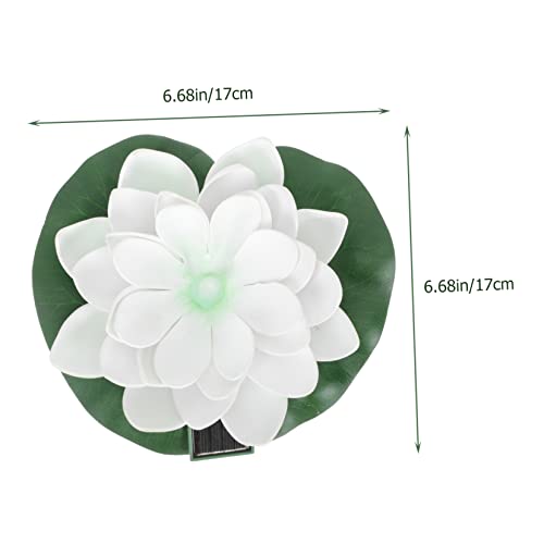 LABRIMP Outdoor Solar Lights LED Decorative Night Lily for Lights Solar Pool Light Swimming Floating Decoration Flower Pad Lamp Outdoor Garden Pond Accessories Solar Lights