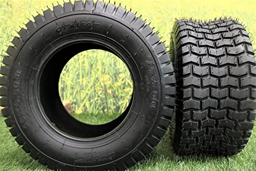 Set of 2 - 16X6.50-8 4 Ply Turf Tires for Lawn & Garden Mower 16x6.5-8