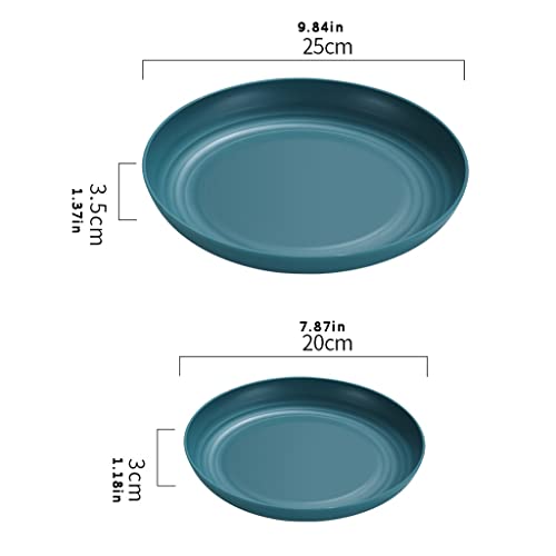 ROLTIN ?Kitchen Dinner Plates Sets Round Plate Dish Plate Household Fruit Bowl Dish Kitchen Dish Plate for Salad Candy Dessert Fruit Pastry Plate Set 4-pack Ceramic Flat Plates