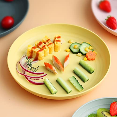 ROLTIN ?Kitchen Dinner Plates Sets Round Plate Dish Plate Household Fruit Bowl Dish Kitchen Dish Plate for Salad Candy Dessert Fruit Pastry Plate Set 4-pack Ceramic Flat Plates