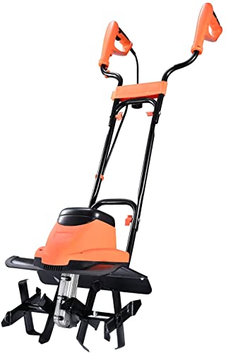 Electric Garden Tiller Electric Cultivator 14 Inch Tilling Width 8-Inch Electric Tiller 8.5 Amp a05