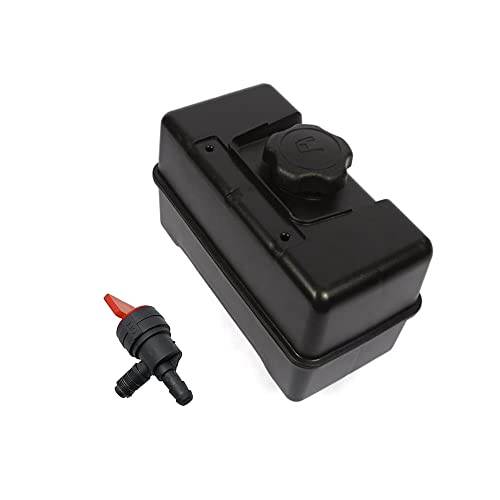 Replacement 691993 Fuel Tank for Briggs and Stratton for Troy-Bilt for Garden Way Chipper Shredder 4-quart Gas Tank with Cap and Shut Off Valve