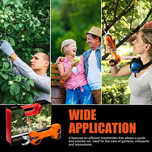 Pruning Shear Battery Powered, Kebtek Electric Pruning Shears Cordless Portable Electric Pruner with 2Pack 2Ah Rechargable Batteries -16.8V 25MM(0.98Inch)Cutting Diameter2